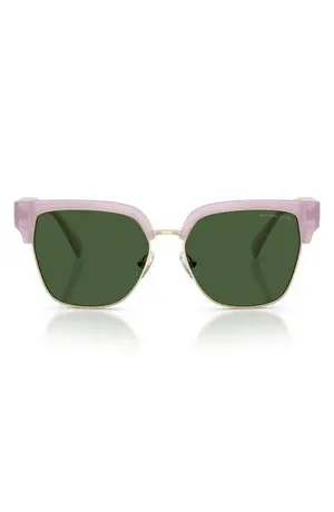 Michael Kors St. Eustatius 56mm Square Sunglasses Wisteria/green