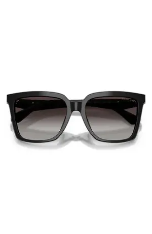 Michael Kors Menaggio 55mm Gradient Square Sunglasses - Black/light Grey Gradient