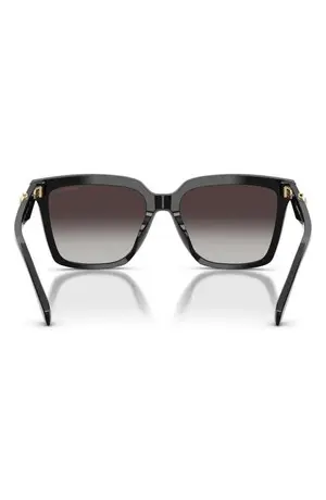 Michael Kors Menaggio 55mm Gradient Square Sunglasses - Black/light Grey Gradient
