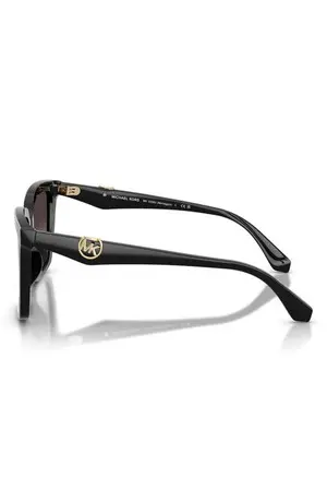 Michael Kors Menaggio 55mm Gradient Square Sunglasses - Black/light Grey Gradient