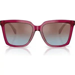 Michael Kors Menaggio 55mm Gradient Square Sunglasses - Plum Transparent/purple Blue