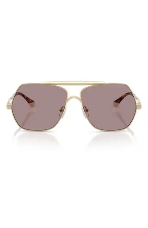 Michael Kors Denver 58mm Pilot Sunglasses - Light Gold/grape