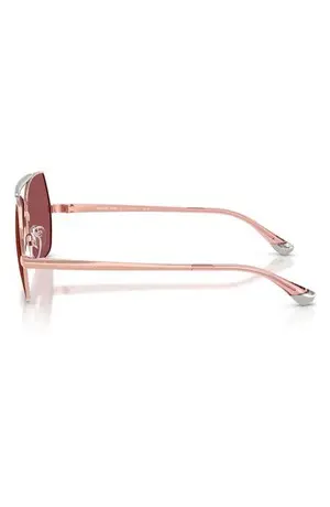 Michael Kors Denver 58mm Pilot Sunglasses - Rose Gold/wine Mirror