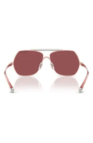 Michael Kors Denver 58mm Pilot Sunglasses - Rose Gold/wine Mirror