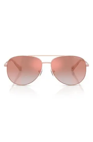 Michael Kors Perledo 58mm Pilot Sunglasses - Rose Gold/pink