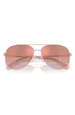 Michael Kors Perledo 58mm Pilot Sunglasses - Rose Gold/pink
