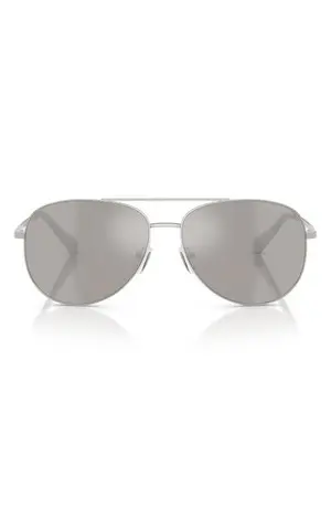 Michael Kors Perledo 58mm Pilot Sunglasses - Silver/silver Mirror