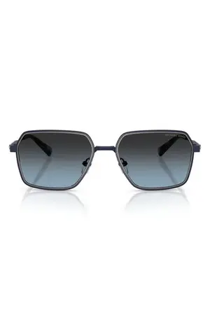 Michael Kors Dana Point Square Sunglasses - Matte Navy/blue Gradient