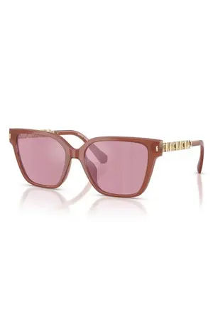 Michael Kors Piedmont 56mm Square Sunglasses - Primrose/rose Flash