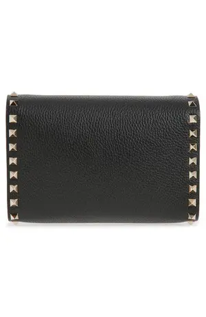 Valentino Garavani Mini Rockstud Leather Shoulder Bag - Black