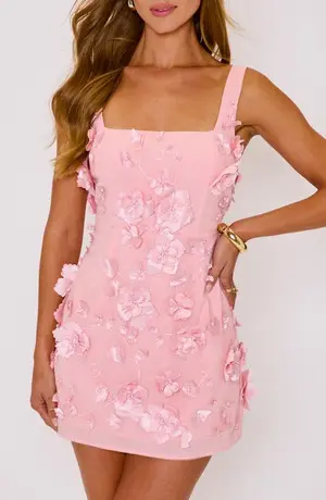 VICI Floral Appliqué Minidress