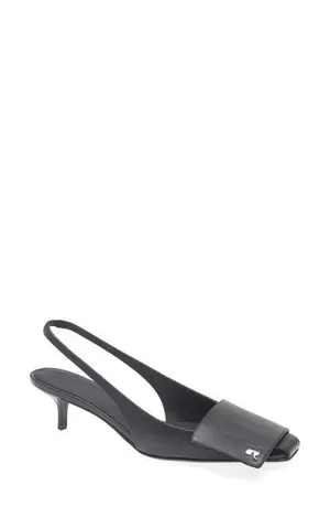 COURREGES Fold Kitten Heel Slingback Pump