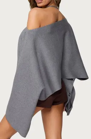EDIKTED Off-the-shoulder Poncho Top