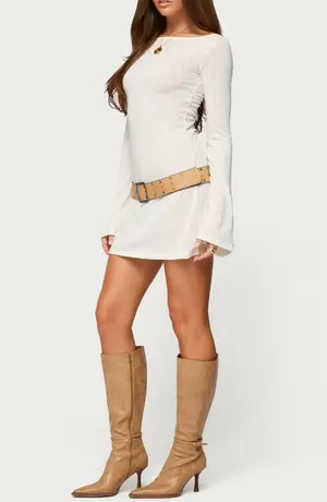 EDIKTED Noria Long Sleeve Mini Dress