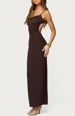 EDIKTED Shanna Mesh Maxi Dress