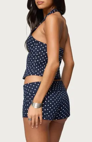 EDIKTED Polka Dot Halter Top