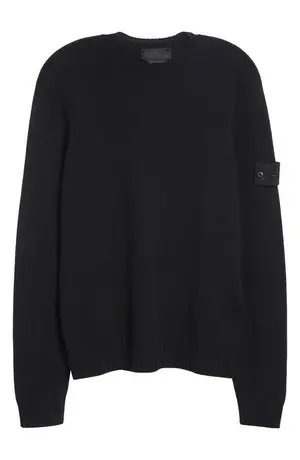 Stone Island Compass Patch Cashmere Crewneck Sweater