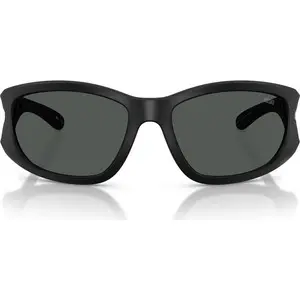 DIESEL® Rectangle Sunglasses - Black Matte/dark Grey