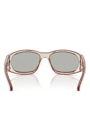 DIESEL® Rectangle Sunglasses - White Barrelling Red/silver