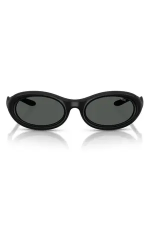 DIESEL® Oval Sunglasses - Matte Black/dark Grey