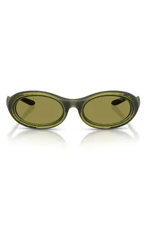 DIESEL® Oval Sunglasses - Rusty Green/black/green