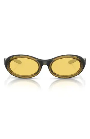 DIESEL® Oval Sunglasses - Yellow Barreling Metallic