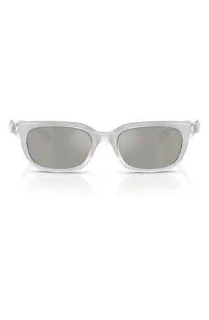 DIESEL® 50mm Square Sunglasses - Cristal Metallic/grey Silver