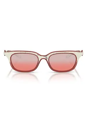 DIESEL® 50mm Square Sunglasses - White Barrelling Red/red