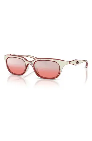 DIESEL® 50mm Square Sunglasses - White Barrelling Red/red