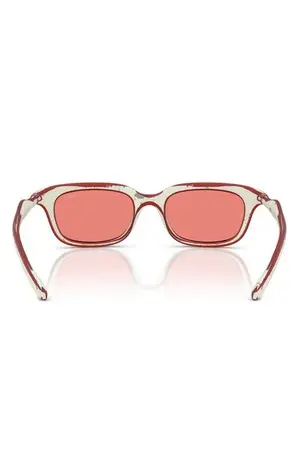 DIESEL® 50mm Square Sunglasses - White Barrelling Red/red