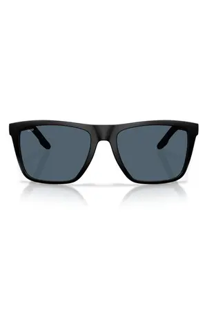 COSTA DEL MAR Mainsail Xl 59mm Polarized Square Sunglasses - Matte Black/gray 580p