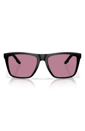 COSTA DEL MAR Mainsail Xl 59mm Polarized Square Sunglasses - Matte Black/rose 580p