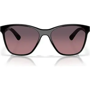 COSTA DEL MAR 57mm Polarized Butterfly Sunglasses - Black/rose Gradient 580g
