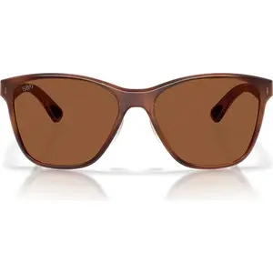 COSTA DEL MAR 57mm Polarized Butterfly Sunglasses - Tortoise/copper 580g