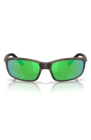 COSTA DEL MAR Brine Ii 59mm Polarized Sunglasses - Tortoise/green Mirror 580p