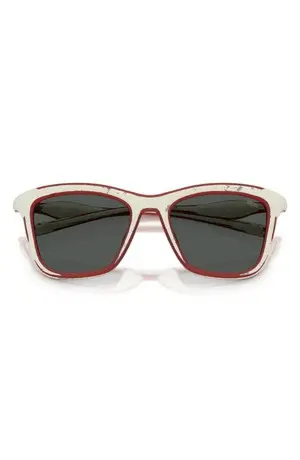 DIESEL® 53mm Square Sunglasses - White Barrelling Red/grey