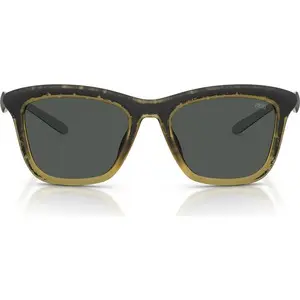 DIESEL® 53mm Square Sunglasses - Yellow Barr Metallic/grey