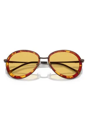DIESEL® 54mm Oval Sunglasses - Matte Antique Copper/yellow