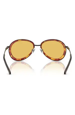DIESEL® 54mm Oval Sunglasses - Matte Antique Copper/yellow