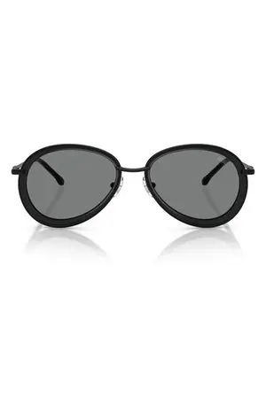 DIESEL® 54mm Oval Sunglasses - Matte Black/dark Grey