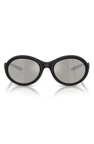 DIESEL® 55mm Oval Sunglasses - Black Matte/grey Black