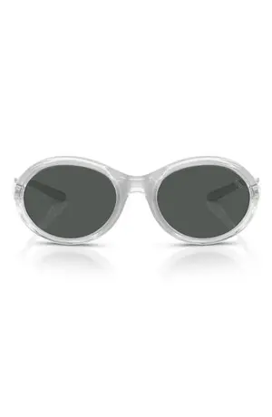DIESEL® 55mm Oval Sunglasses - Cristal Metallic/dark Grey