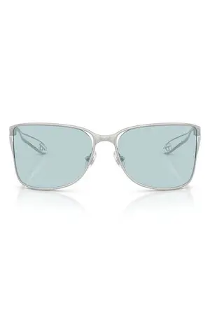 DIESEL® Pillow Sunglasses - Matte Silver/light Blue