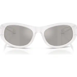 DIESEL® Cat Eye Sunglasses - Opal White/mirror Silver