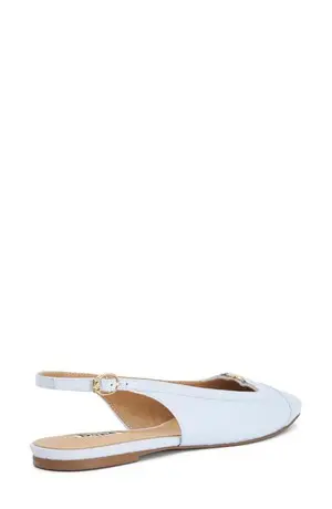 Dune London Hanna Slingback Cap Toe Flat - Blue