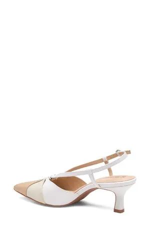 Johnston & Murphy Lindsey Ring Slingback Pump - White Multi Glove Leather