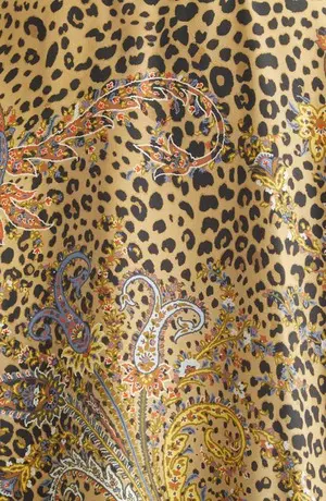Etro Leopard Paisley Print Silk Jacket