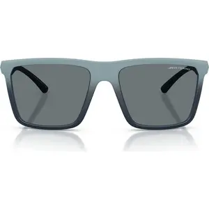 Armani Exchange 57mm Square Sunglasses - Matte Blue/dark Blue