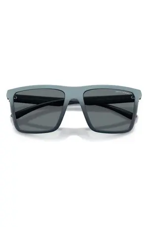 Armani Exchange 57mm Square Sunglasses - Matte Blue/dark Blue