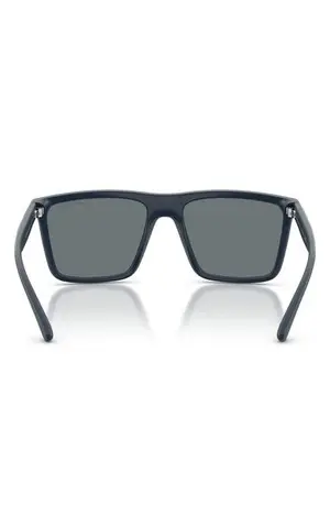 Armani Exchange 57mm Square Sunglasses - Matte Blue/dark Blue